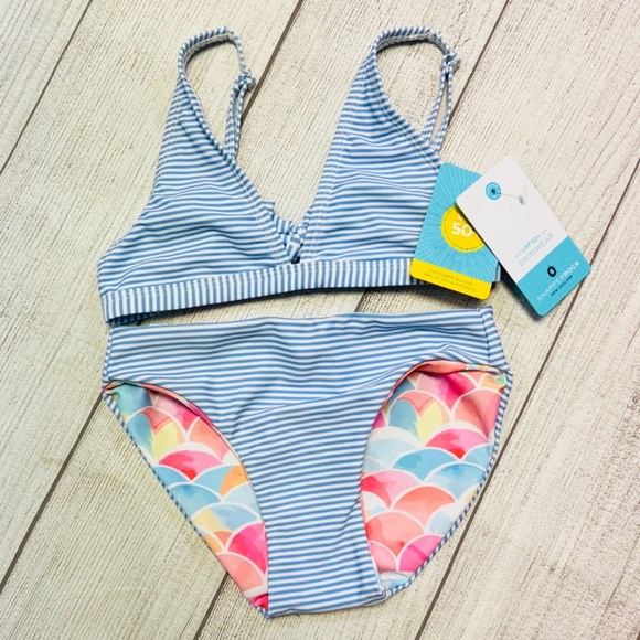Snapper Rock | Swim | Snapper Rock Blue Striped Bikini With Reversible ...